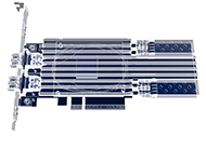 PCIe5.0 x16 to Internal 2*MCIO 8i Retimer NVMe Expansion Card (Montage ...