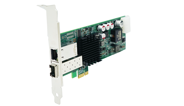 PCIe x1 Dual-port Gigabit SFP / POE Hybrid Ethernet Network Adapter ...