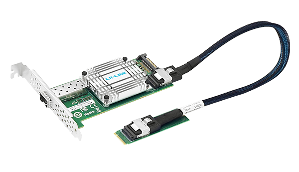 10G Single-port to SFF-8087/M.2 Ethernet Network Adapter (Intel 82599 ...