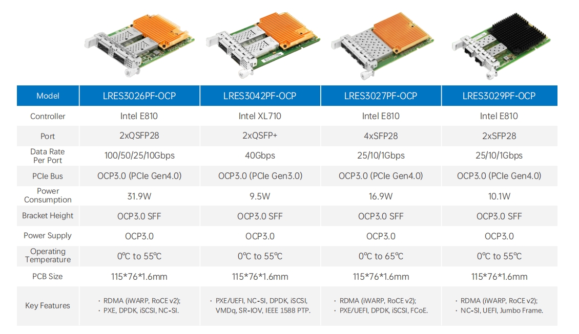 Dual-port 100GbE OCP3.0 Ethernet Adapter (Intel E810-CAM2 Based)